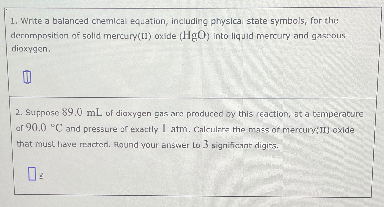 Solved Write a balanced chemical equation, including | Chegg.com