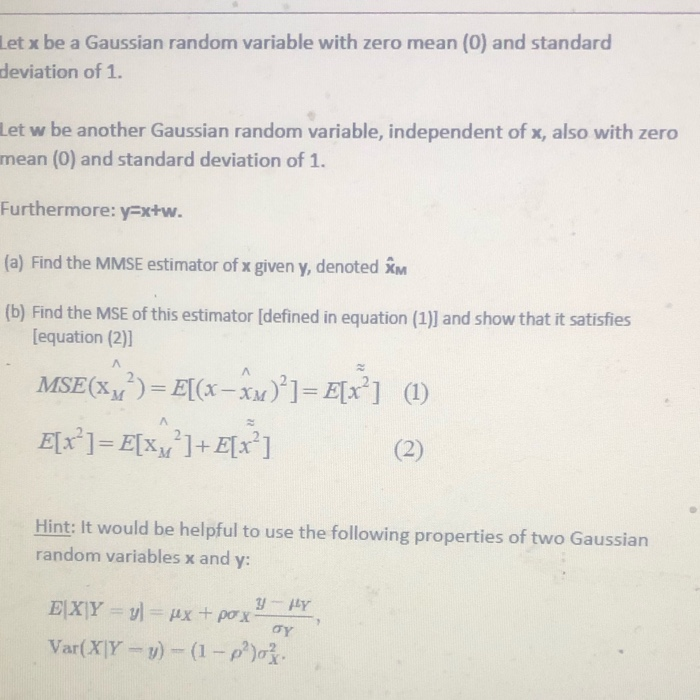 Solved Let x be a Gaussian random variable with zero mean | Chegg.com