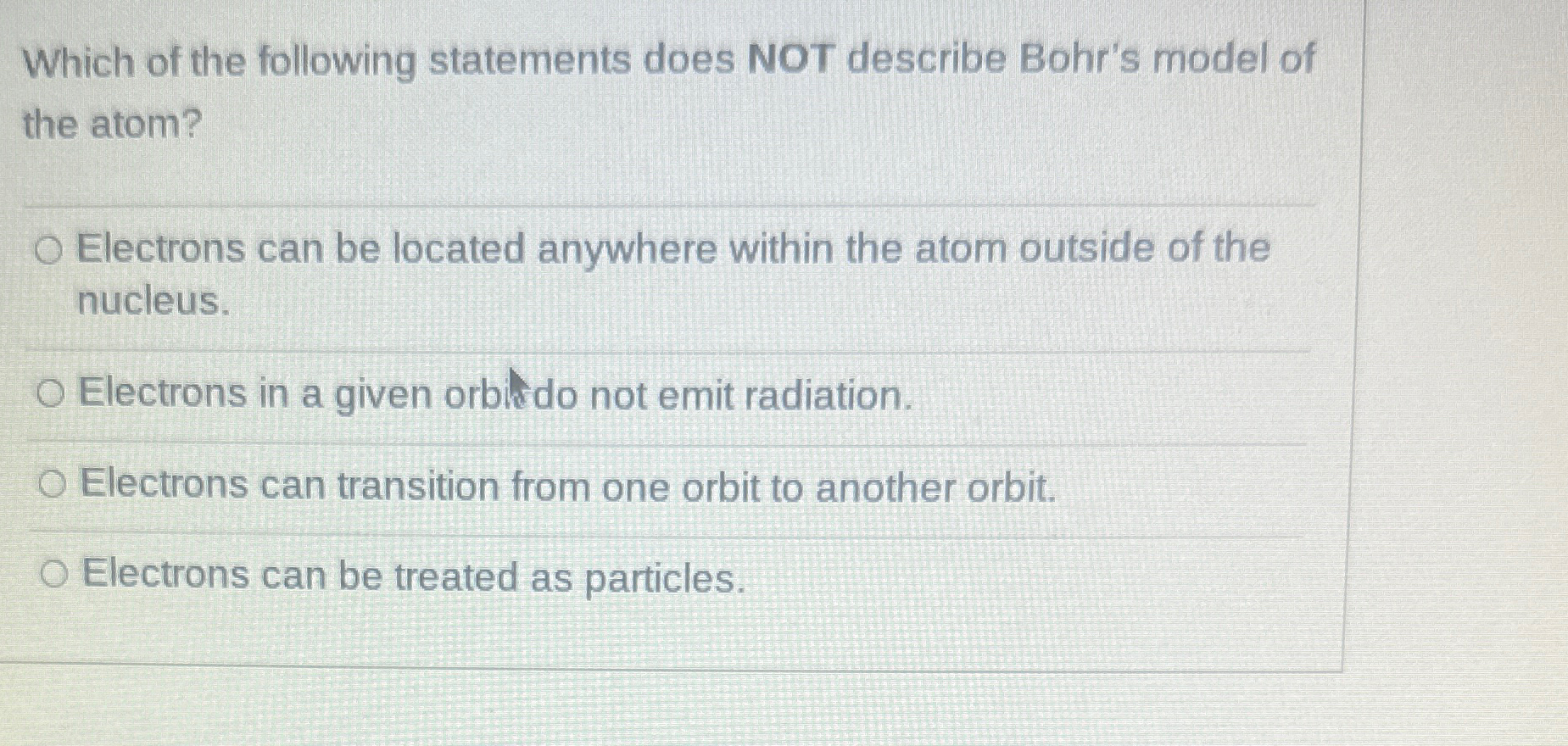 Solved Which of the following statements does NOT describe | Chegg.com