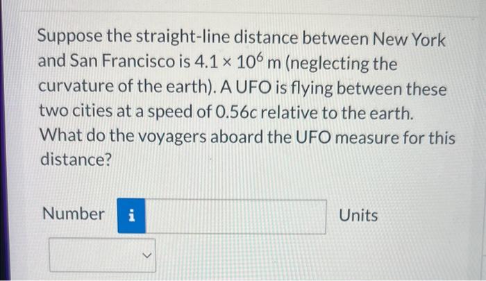 Solved Suppose the straight-line distance between New York | Chegg.com