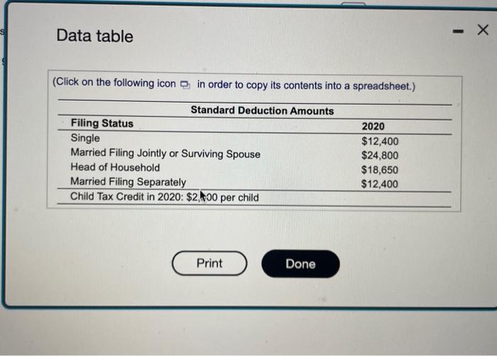 Solved Using the married filing jointly status, _ and their | Chegg.com