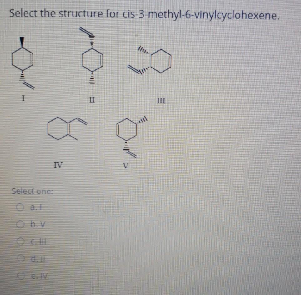 Solved Select the structure for | Chegg.com