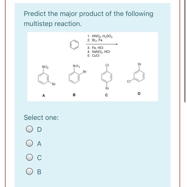 Solved Predict the major product of the following multistep | Chegg.com
