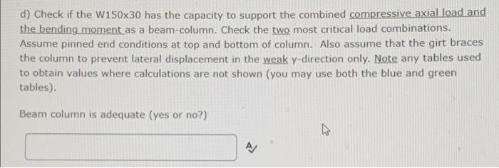 Solved a) Calculate the factored axial load and factored | Chegg.com