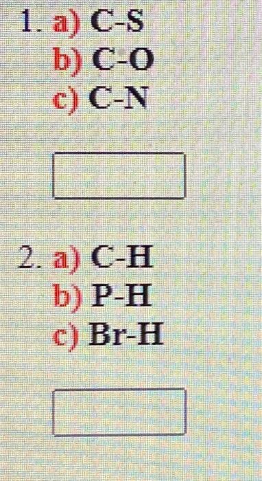 Solved Using the electronegativity values given in the | Chegg.com