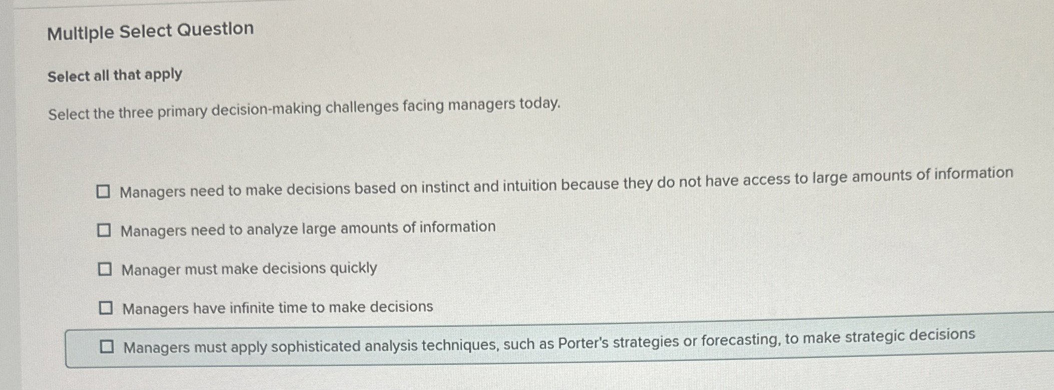 Solved Multiple Select QuestlonSelect all that applySelect | Chegg.com