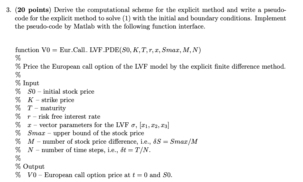Solved (20 points) Derive the computational scheme for the | Chegg.com Solved (20 points) Derive the computational scheme for the | Chegg.com