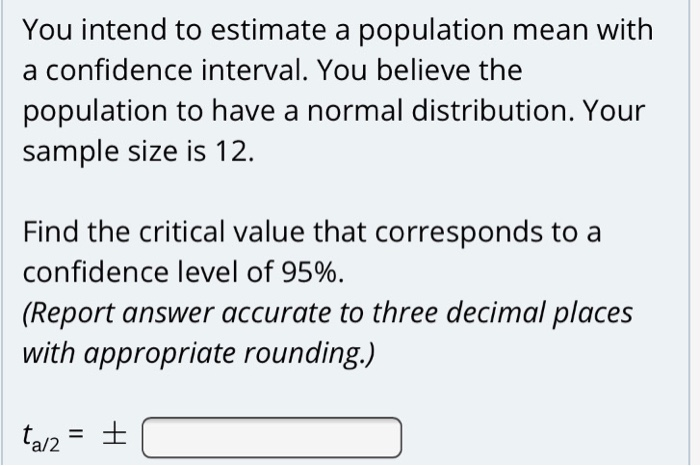 Solved You intend to estimate a population mean with a | Chegg.com