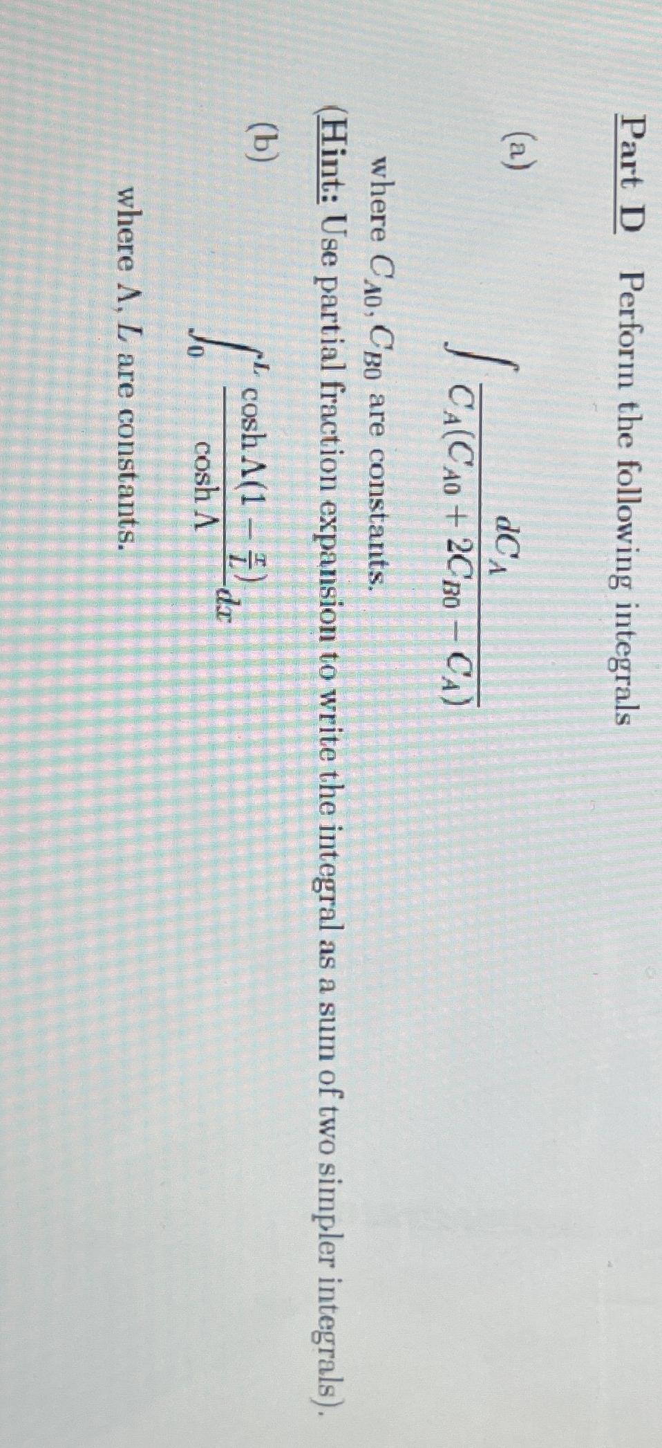 Solved Part D Perform the following | Chegg.com