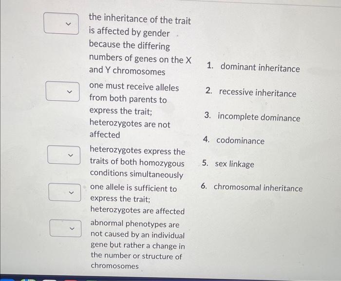 Solved the inheritance of the trait is affected by gender | Chegg.com