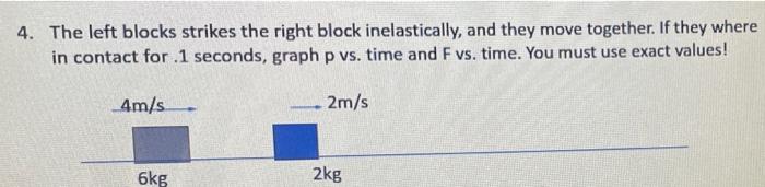 Solved The left blocks strikes the right block | Chegg.com