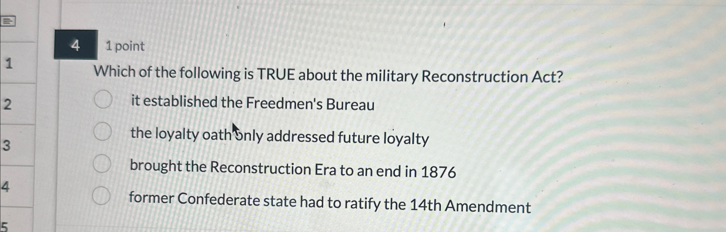 Solved 41 ﻿pointWhich of the following is TRUE about the | Chegg.com