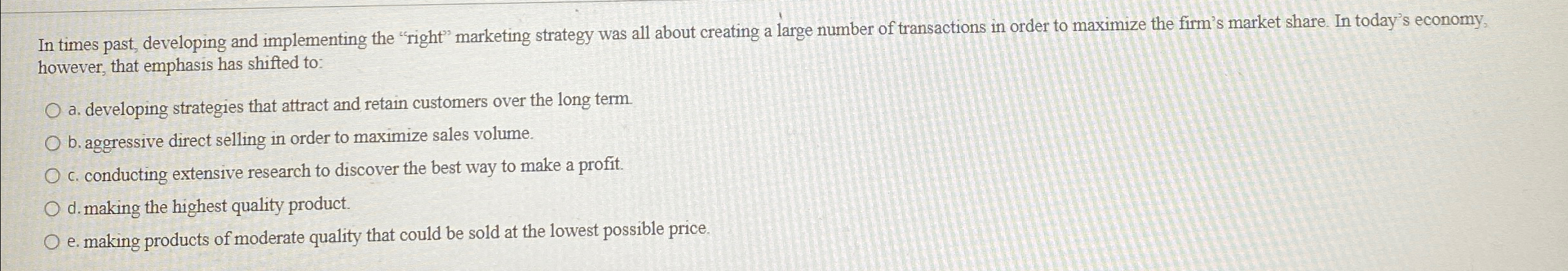 Solved In times past, developing and implementing the | Chegg.com