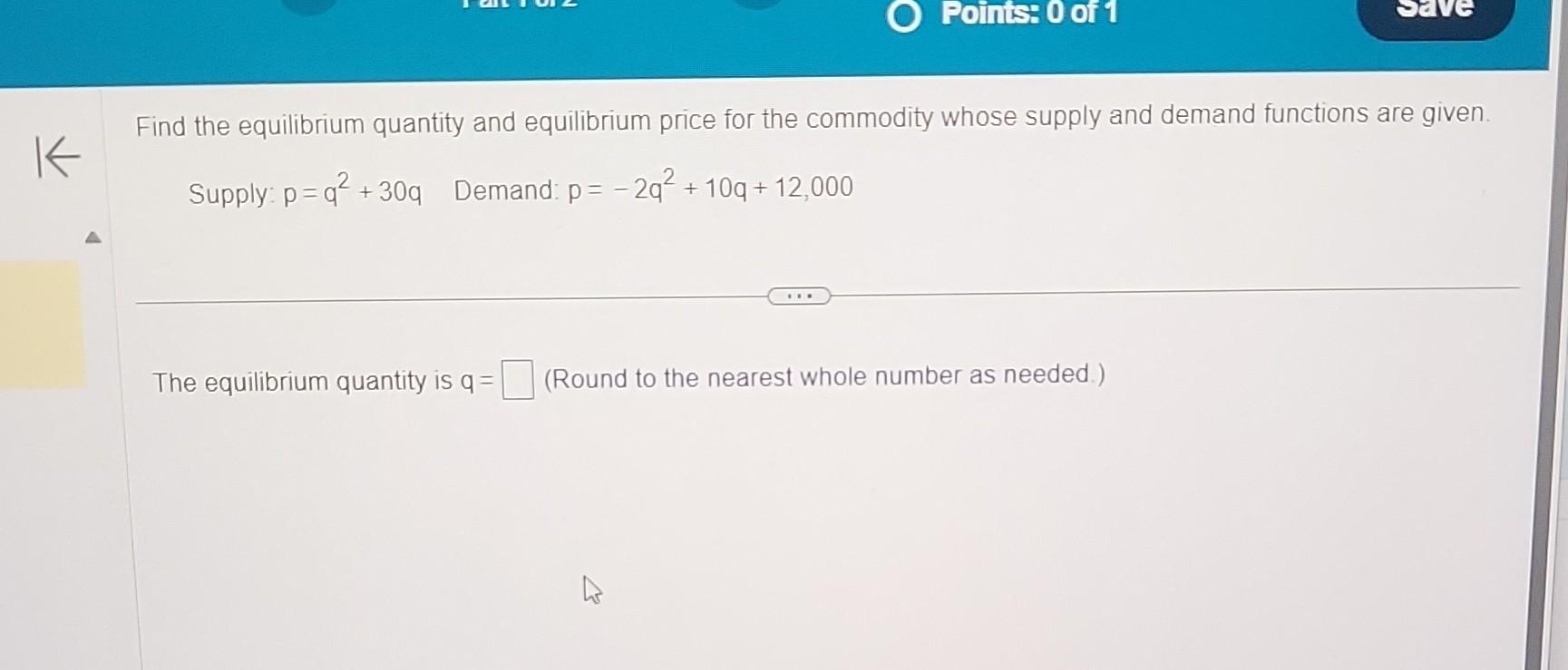 Solved Find the equilibrium quantity and equilibrium price | Chegg.com