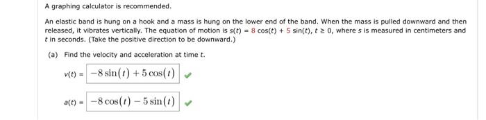 Solved -(c) When does the mass pass through the equilibrium | Chegg.com