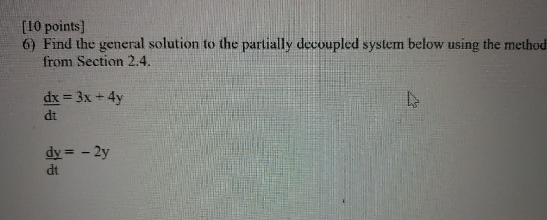 Solved decoupled systems | Chegg.com