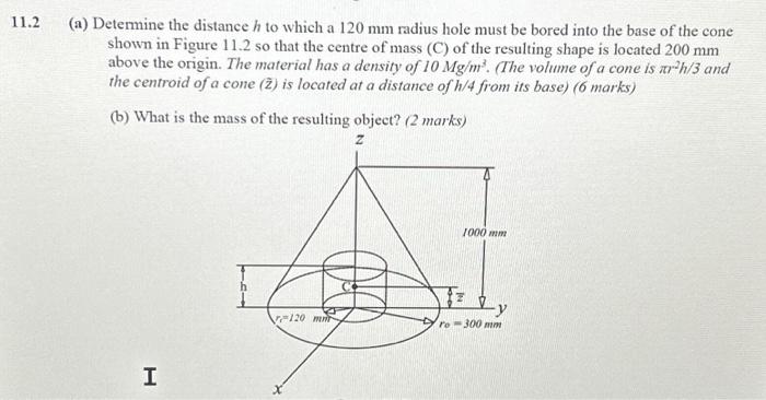Solved 11.2 (a) Determine the distance h to which a 120 mm | Chegg.com