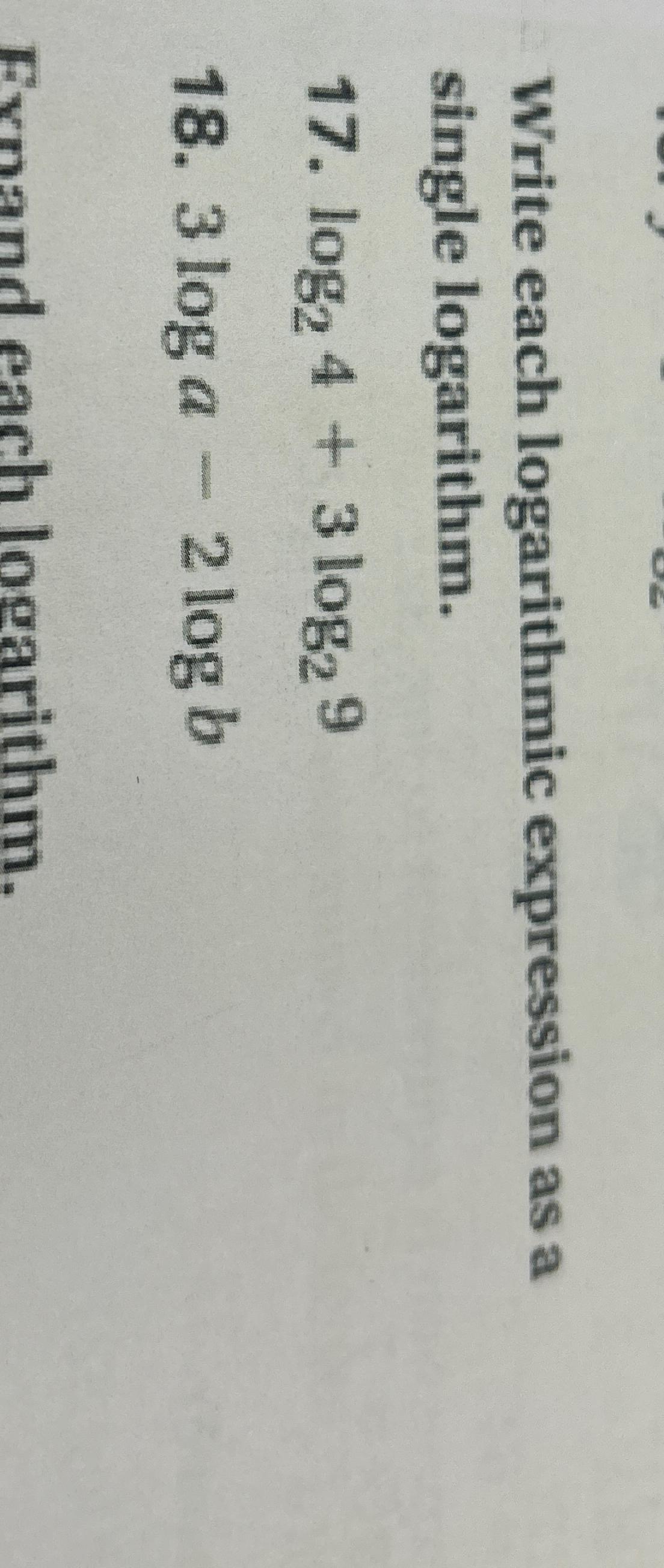 Solved Write each logarithmic expression as a single | Chegg.com