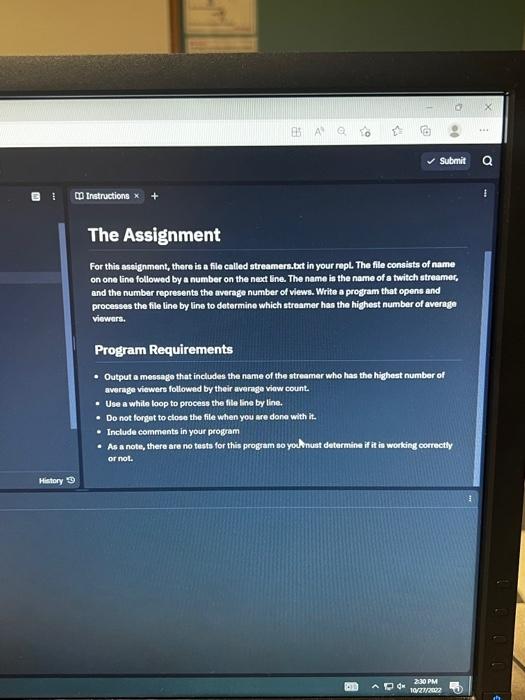 Solved The Assignment For this sssignment, there is a file | Chegg.com