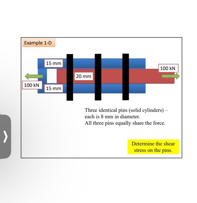Solved Three identical pins (solid cylinders) each is 8 mm | Chegg.com