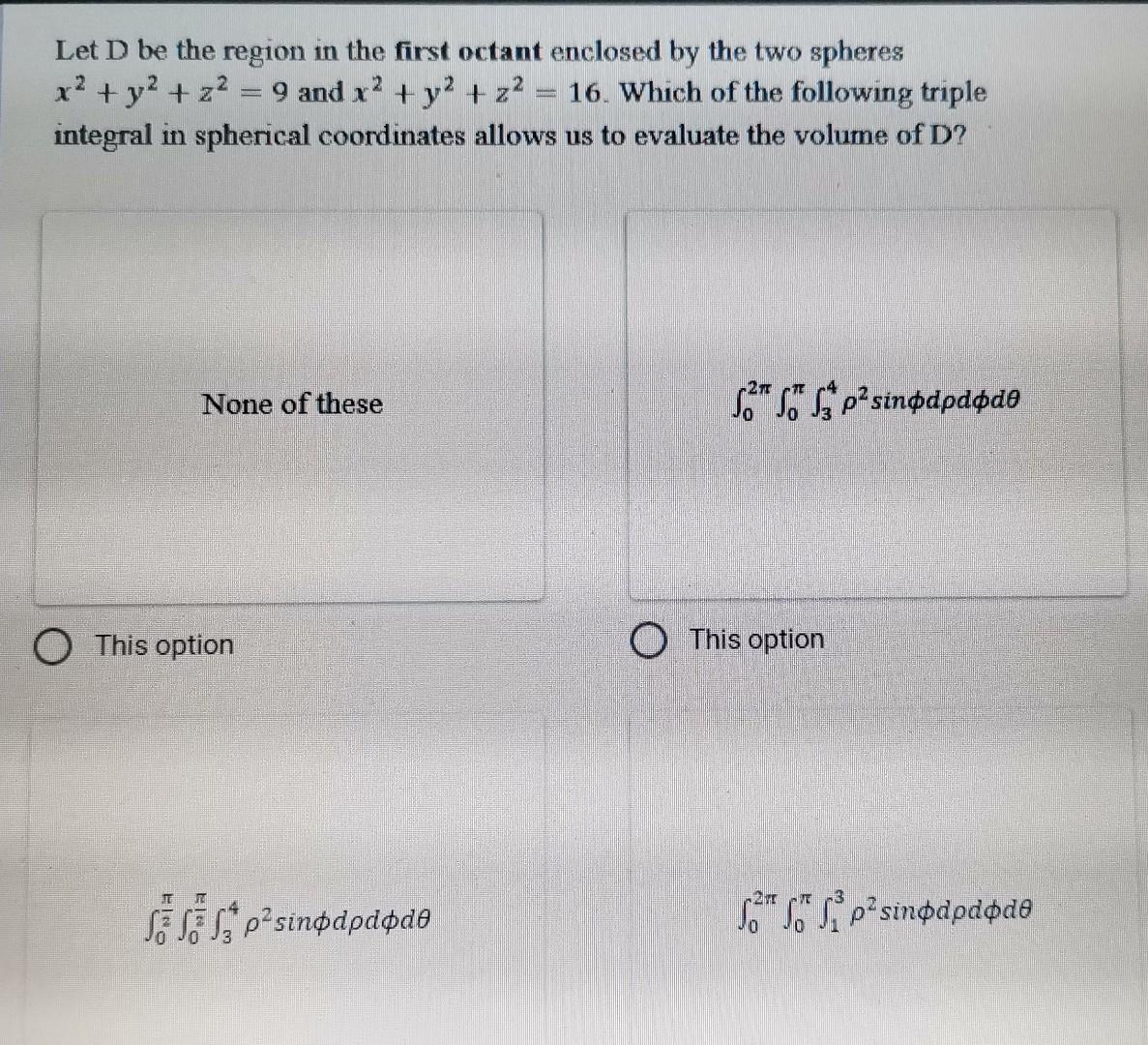 Solved Let D be the region in the first octant enclosed by | Chegg.com