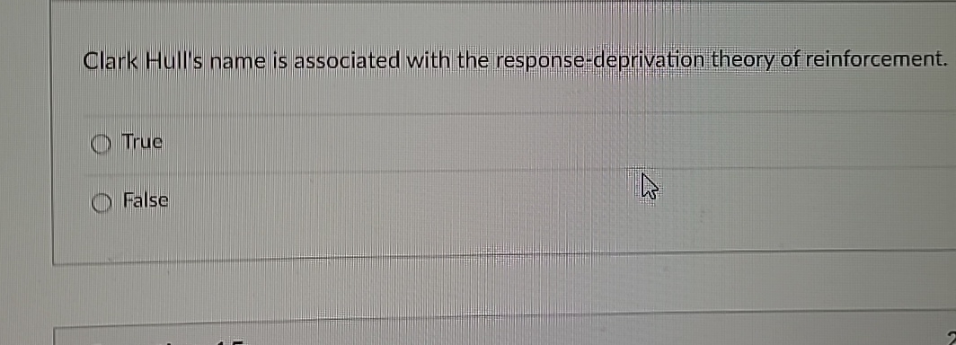Solved Clark Hull's name is associated with the | Chegg.com