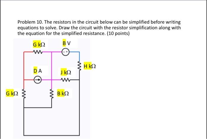 Solved Problem 10. The resistors in the circuit below can be | Chegg.com