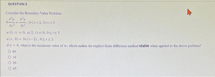 Solved Consider the Boundary-Value Problem: 9∂x2∂2u=∂t2∂2u,0 | Chegg.com