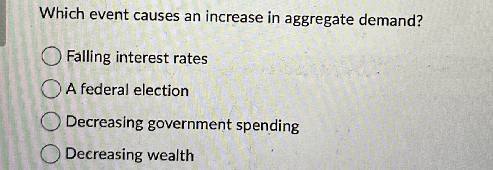 Solved Which event causes an increase in aggregate | Chegg.com