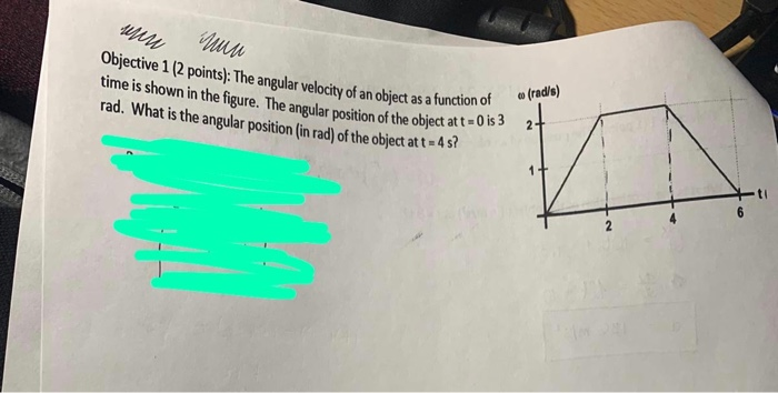 Solved mun Objective 1 (2 points): The angular velocity of | Chegg.com