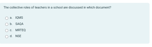 Solved The collective roles of teachers in a school are | Chegg.com