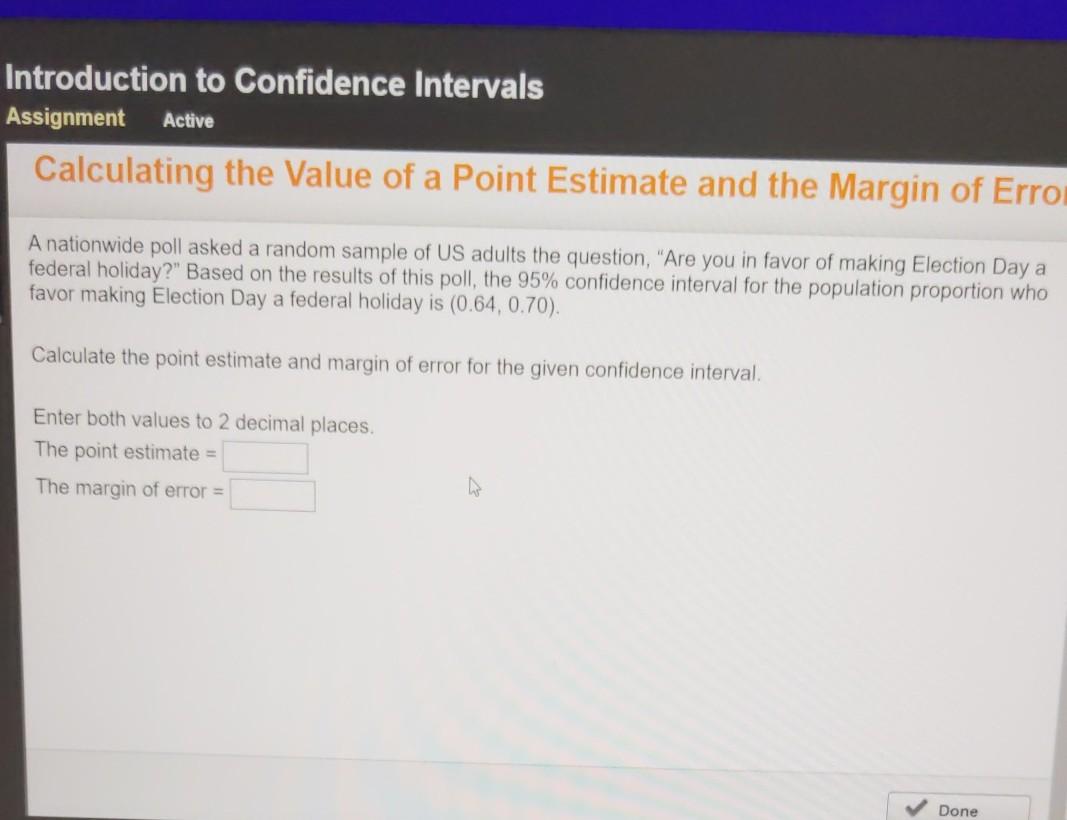 Solved A nationwide poll asked a random sample of US adults | Chegg.com