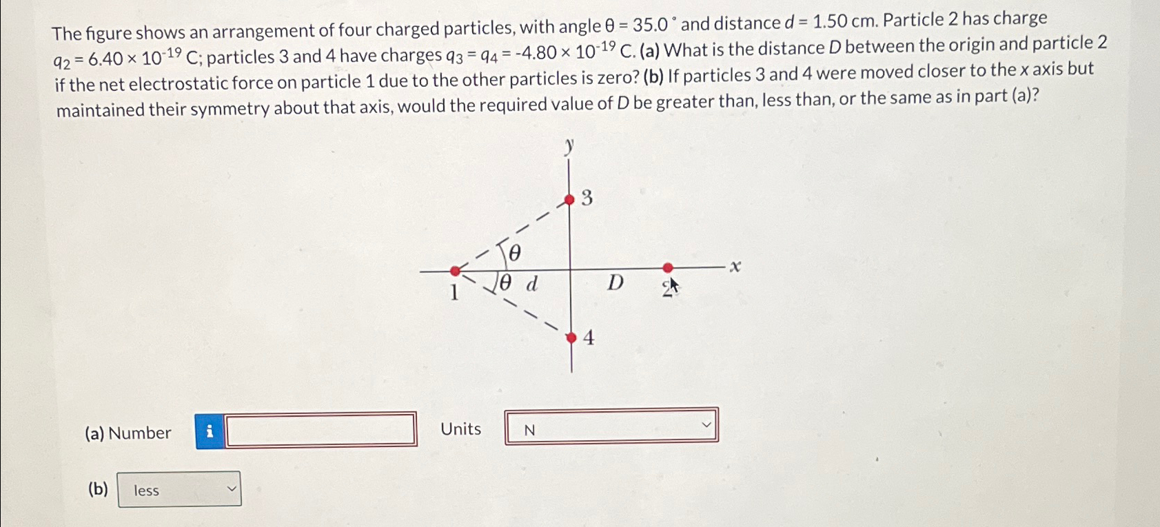 Solved The figure shows an arrangement of four charged | Chegg.com