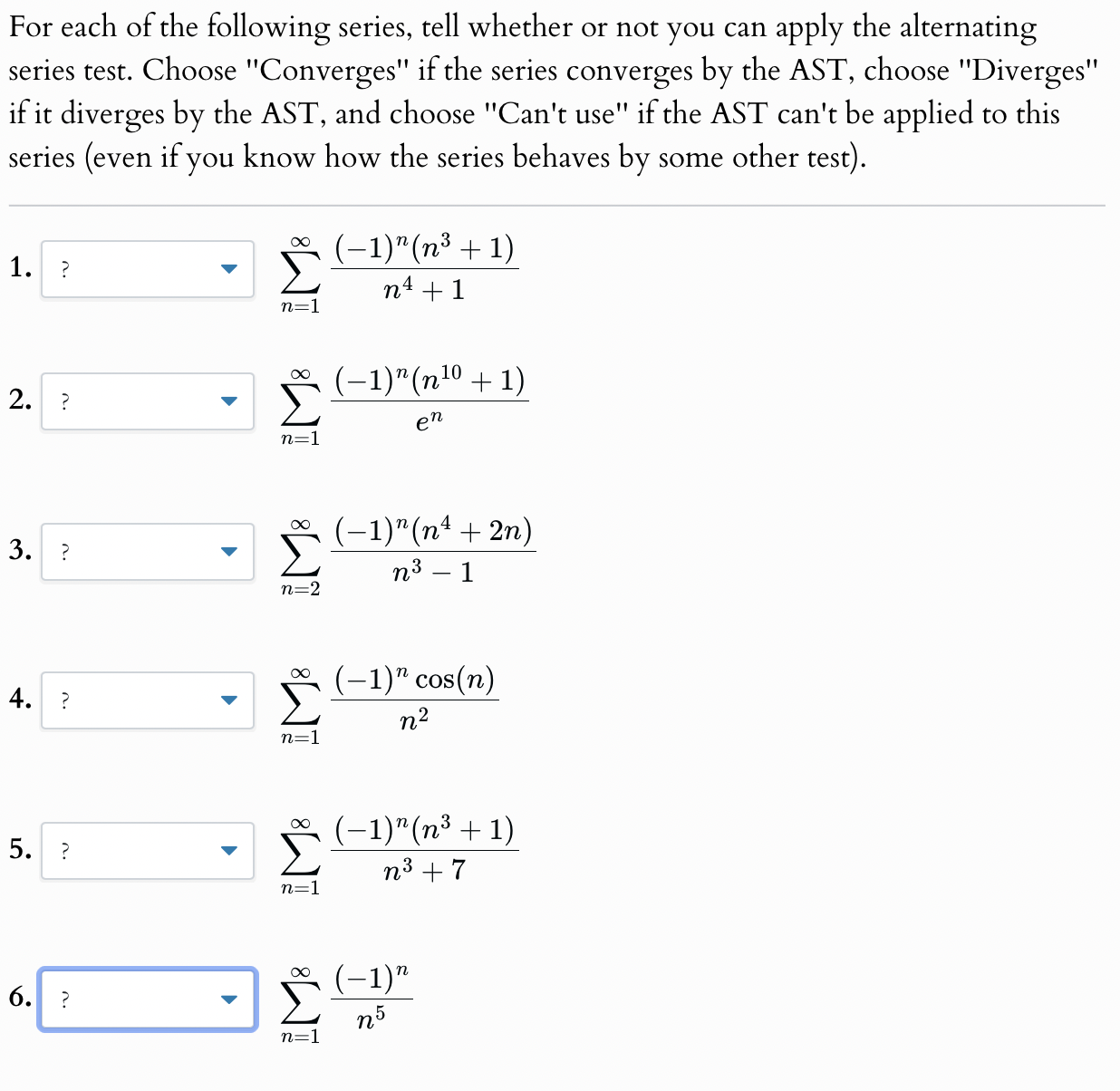 Solved For each of the following series, tell whether or not | Chegg.com