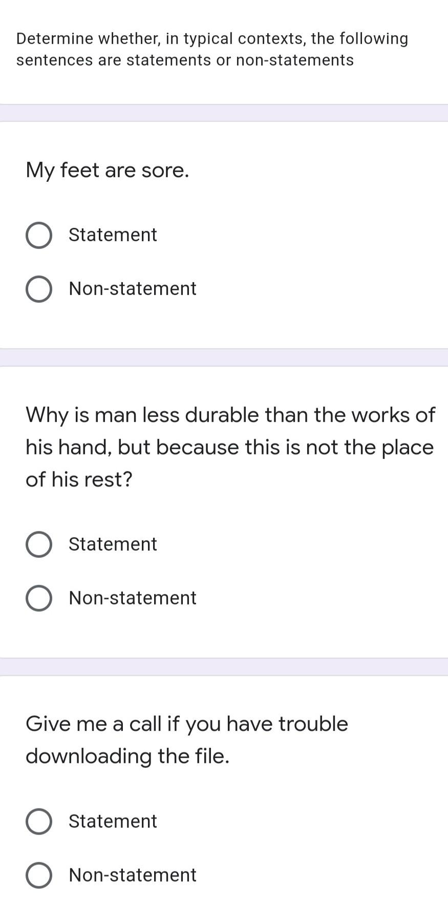 Solved Determine whether, in typical contexts, the following | Chegg.com