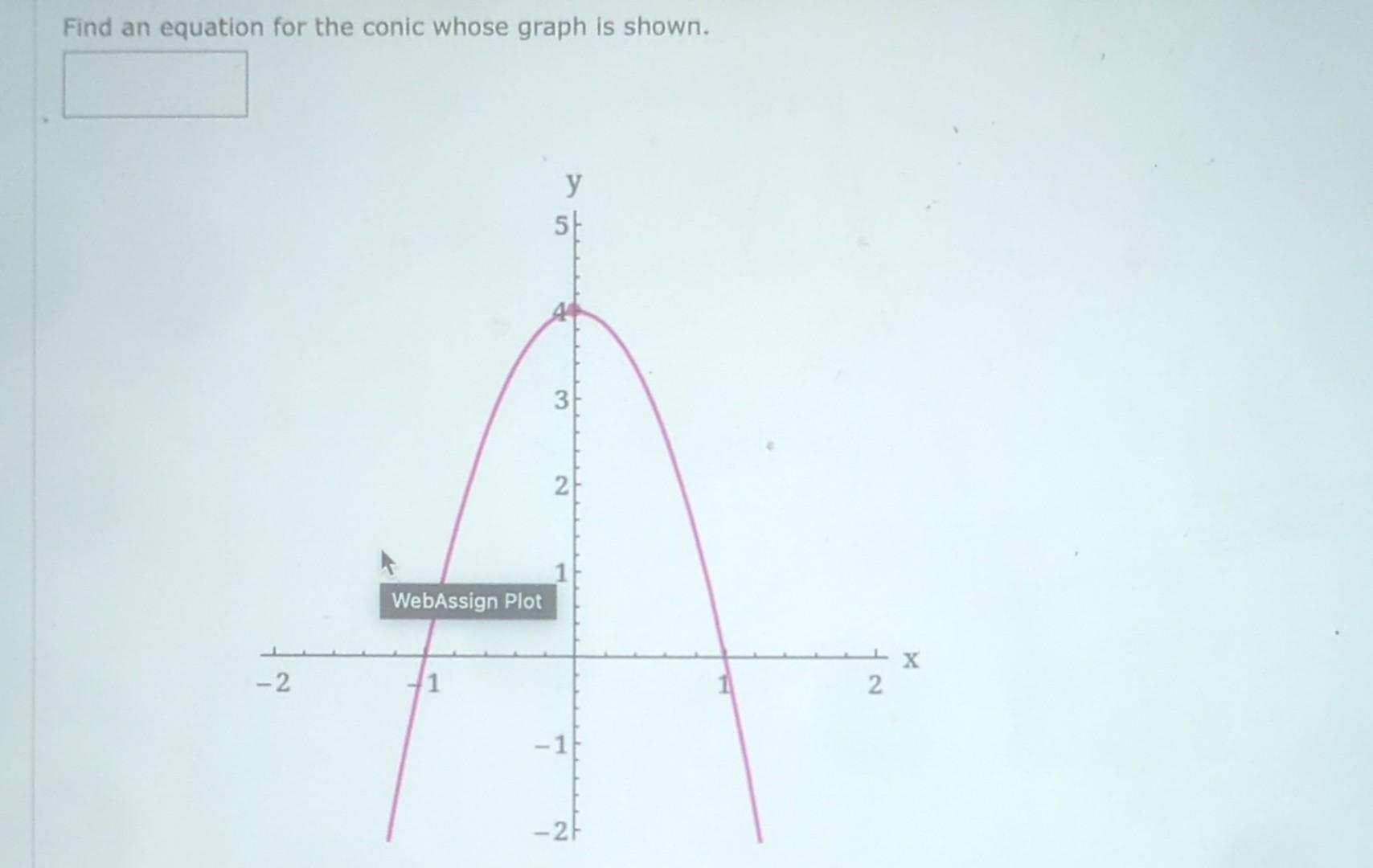 Solved Find an equation for the conic whose graph is | Chegg.com