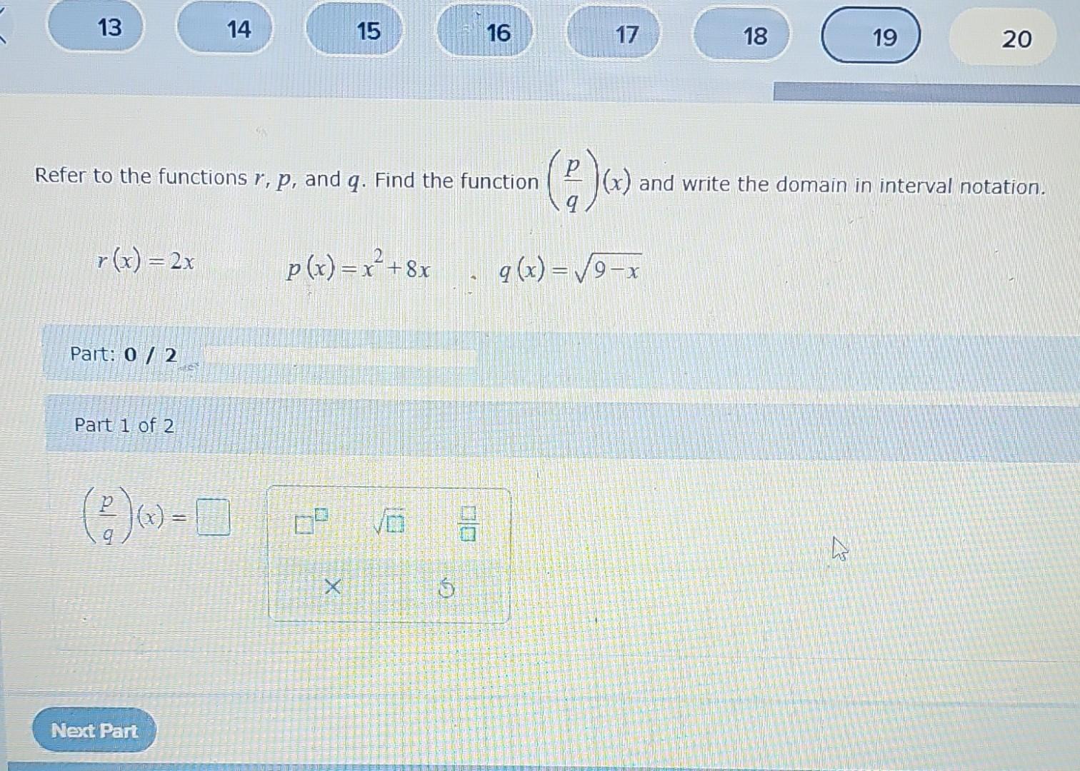 Solved Refer to the functions r,p, and q. Find the function | Chegg.com