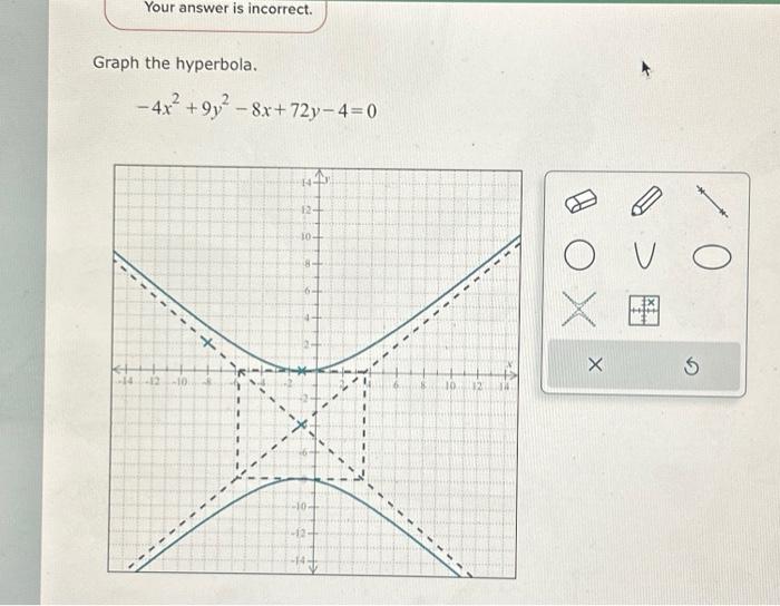 Solved Graph the hyperbola. −25x2+16y2=400Graph the | Chegg.com