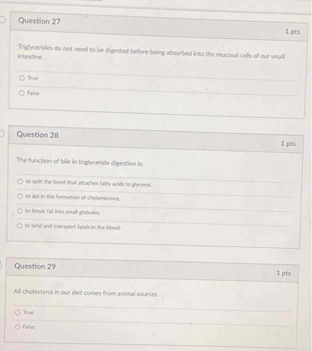 Solved Triglycerides do not need to be digested before being | Chegg.com