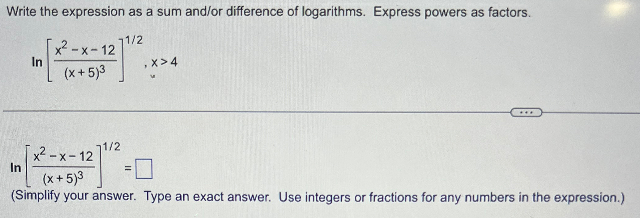 Solved Write the expression as a sum and/or difference of | Chegg.com