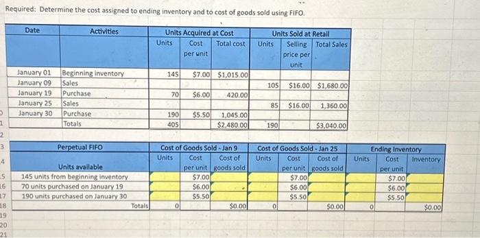 Solved Applying Integrated Excel: Perpetual: Inventory | Chegg.com