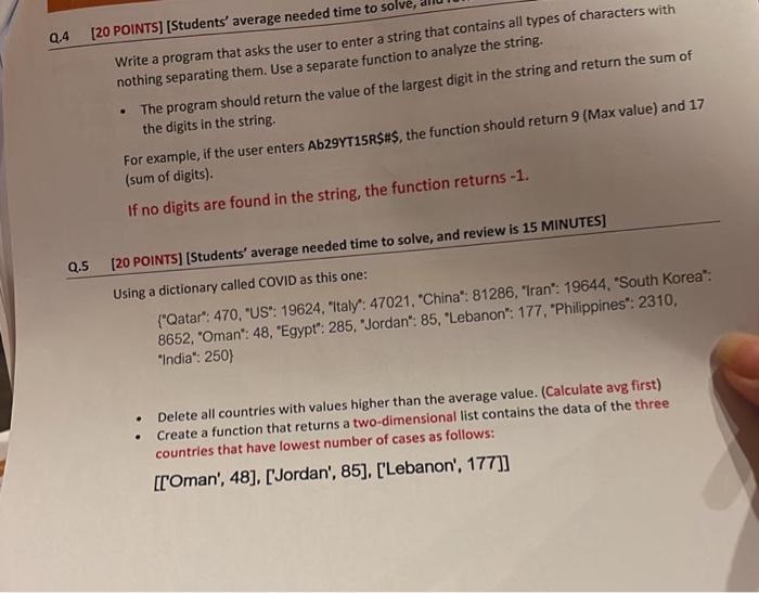 Solved string that contains all types of characters with | Chegg.com