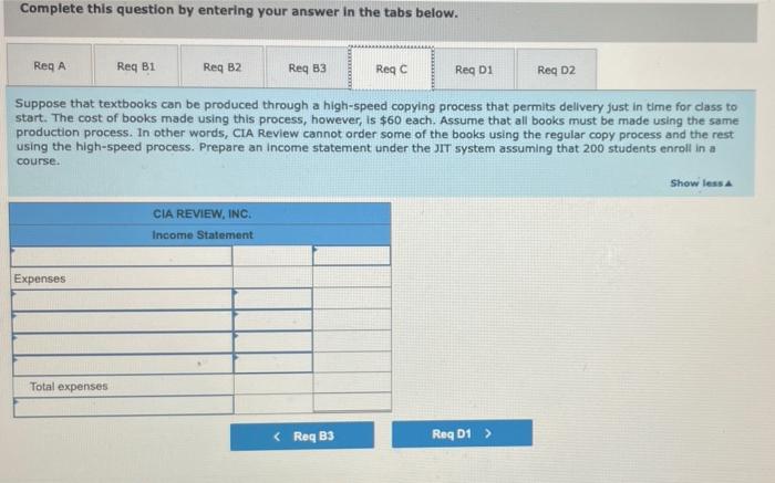 Solved Problem 10-29A (Algo) Using JIT to minimize waste and | Chegg.com