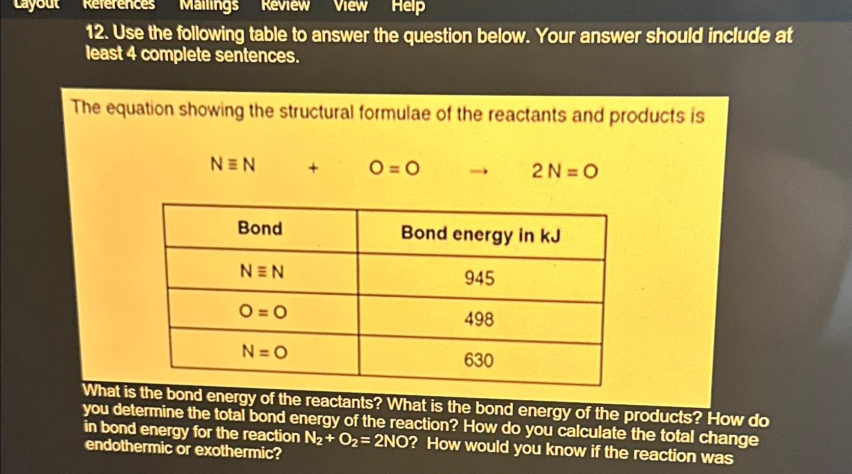 Solved Use the following table to answer the question below. | Chegg.com