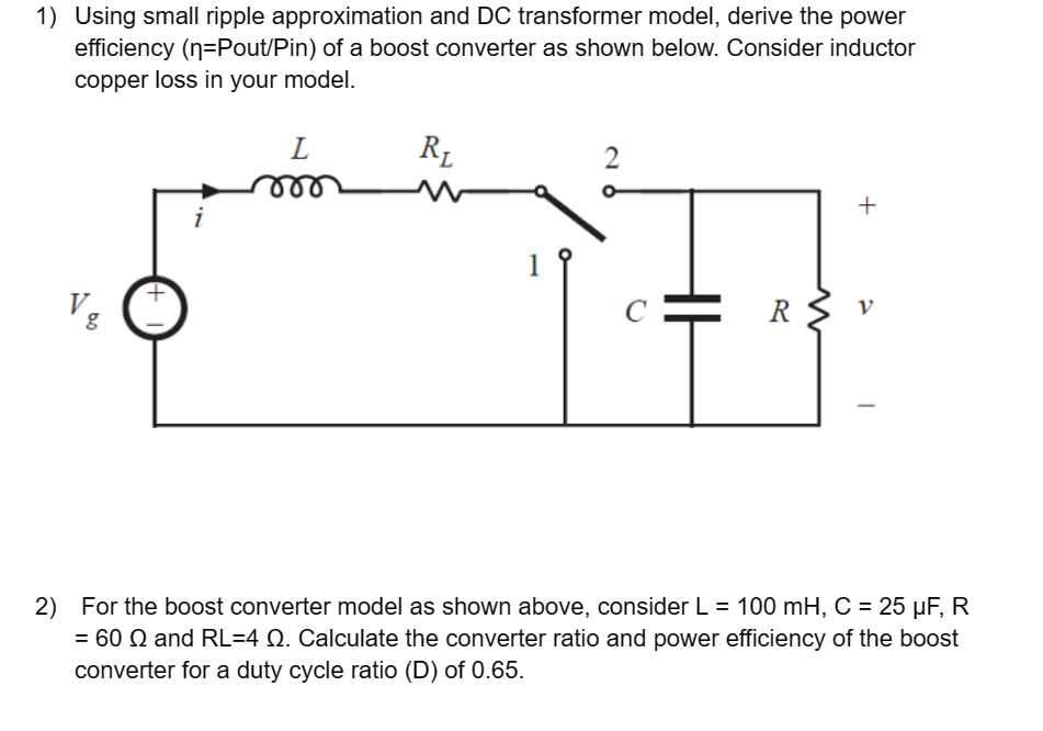 1) ﻿Using small ripple approximation and DC | Chegg.com
