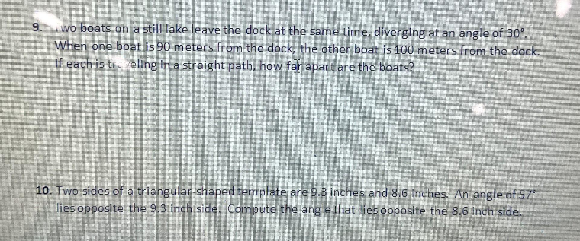 Solved Complete the problems below rounding all distances | Chegg.com
