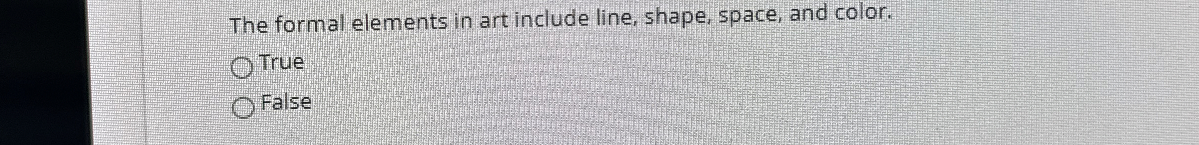 Solved The formal elements in art include line, shape, | Chegg.com