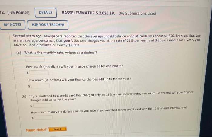 Solved 12. [-15 Points) DETAILS BASSELEMMATH7 5.2.026.EP. | Chegg.com