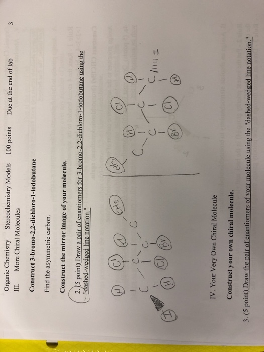 Solved Organic Chemistry Stereochemistry Models III. More | Chegg.com