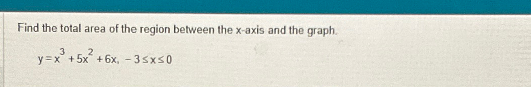 Solved Find the total area of the region between the x-axis | Chegg.com